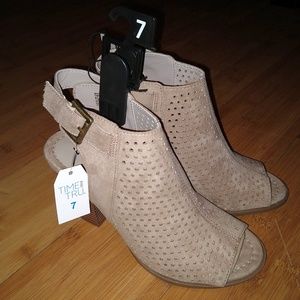 Time and Tru | Shoes | Time Tru Women Peep Toe Bootie Sandal Heel Shoe ...